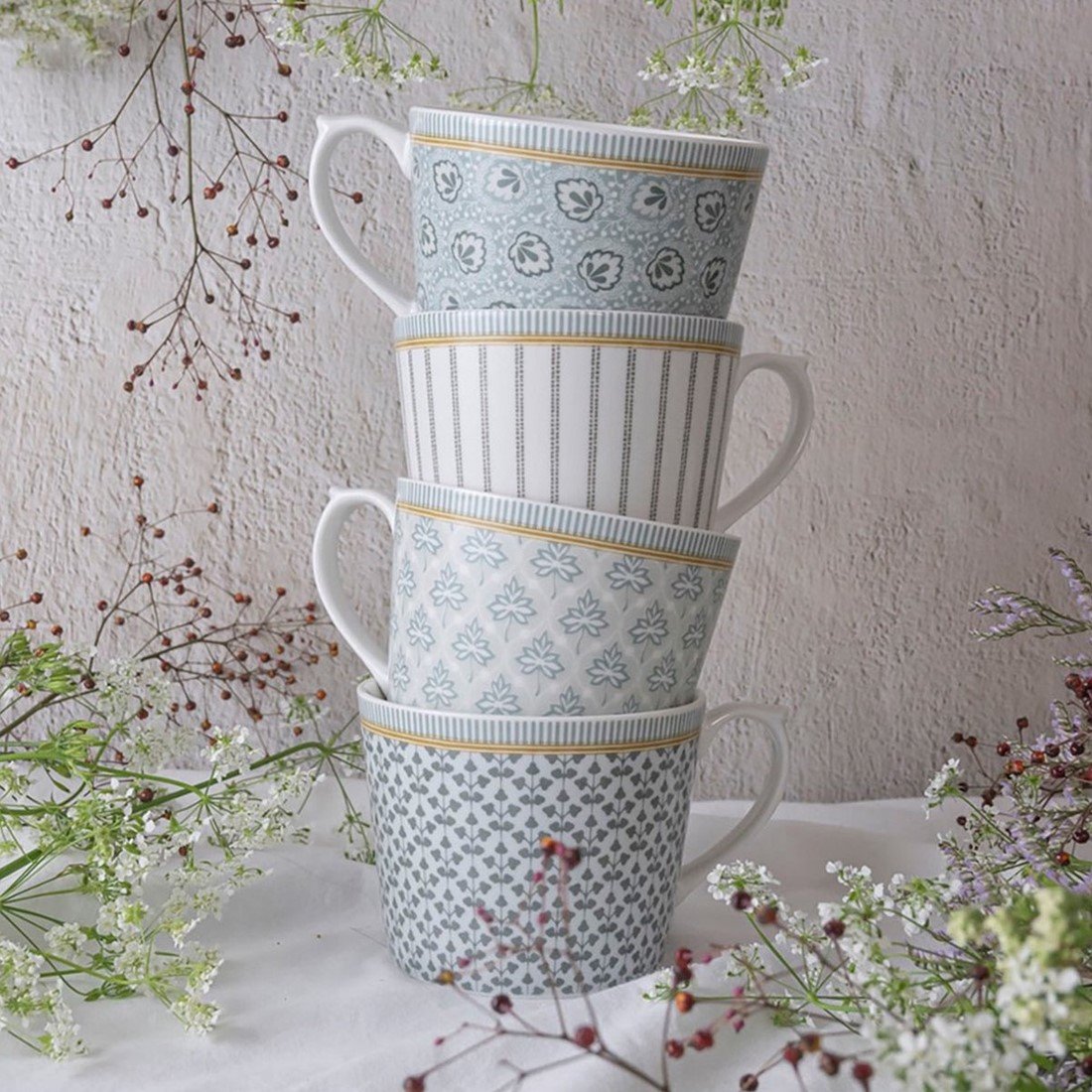 Laura Ashley Tea Collectables set 4 mokken assorti 30 cl